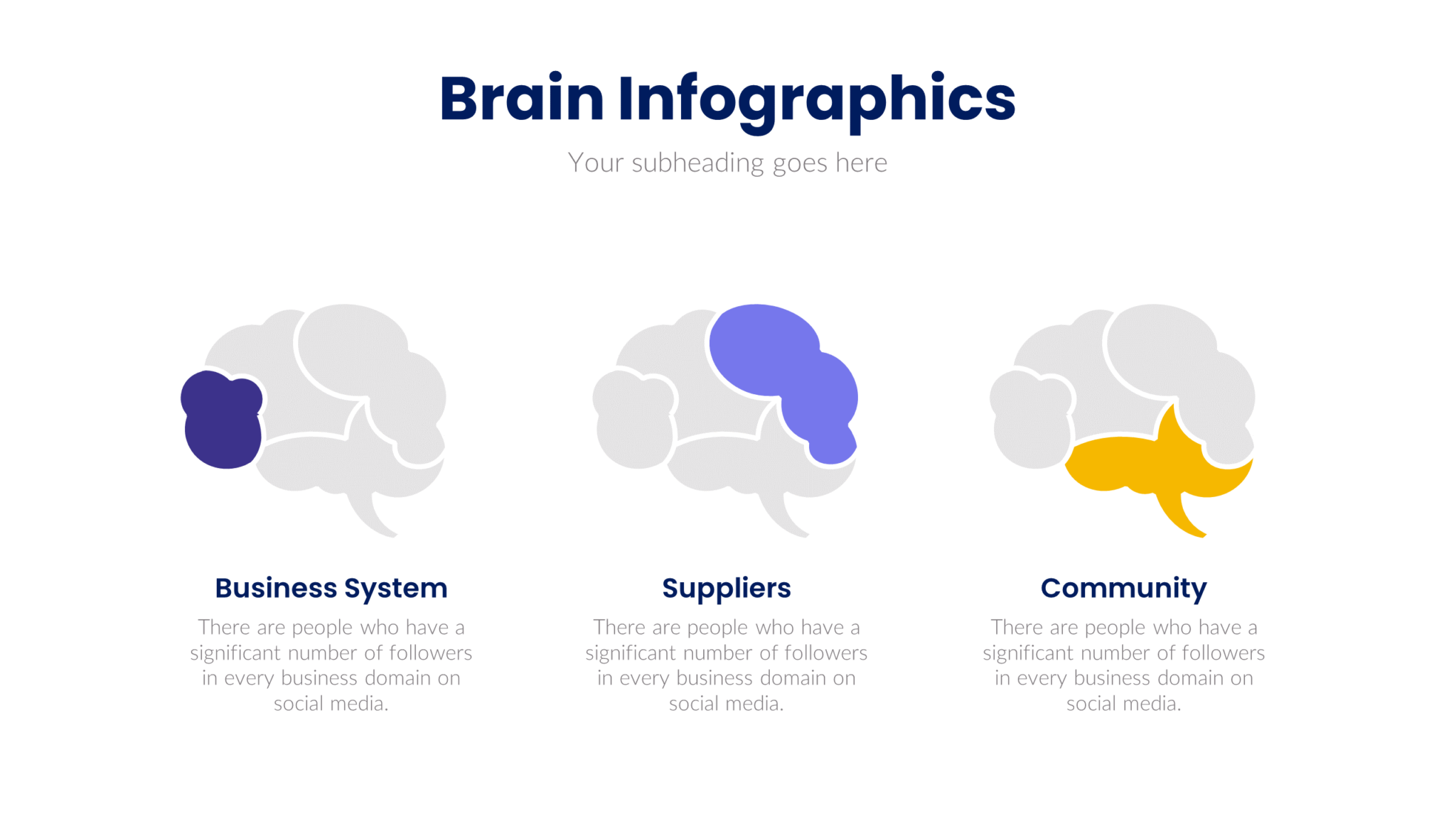 Download Three Ideas Brain Powerpoint Infographic Template
